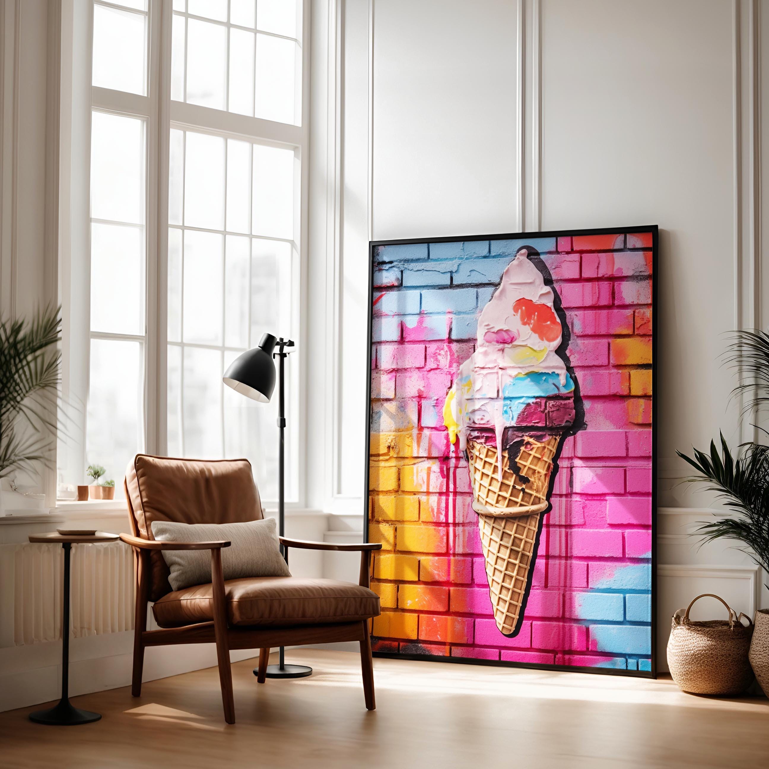 Vanilla Ice Cream Graffiti Wall Art, Digital Download Print, Modern ...