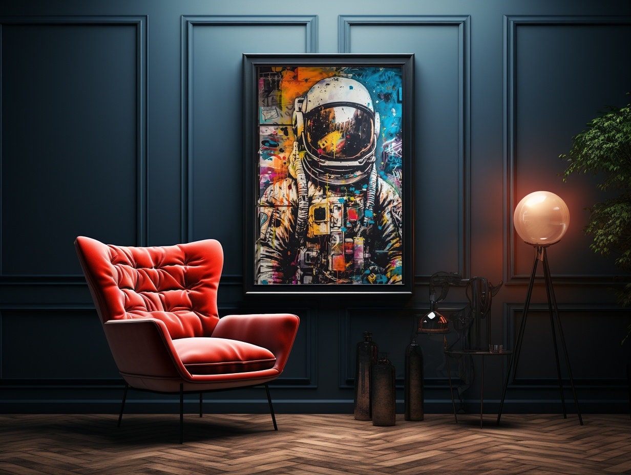 Astronaut Graffiti Wall Art Digital Download Astronaut - Etsy