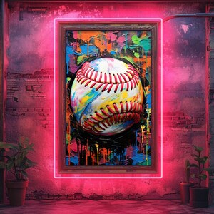 Baseball Graffiti Wall Art, Digital Graffiti Print, Baseball Art Print ...