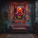 Red Devil Graffiti Wall Art, Digital Download, Demon Horns Art Print ...