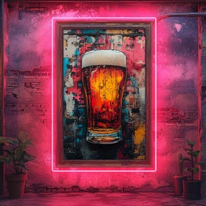 Colorful Beer Graffiti Art, Printable Drink Illustration, Urban Wall ...