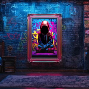 Girl Hacker Graffiti Wall Art, Coder Girl Graffiti Print, Modern, Urban ...