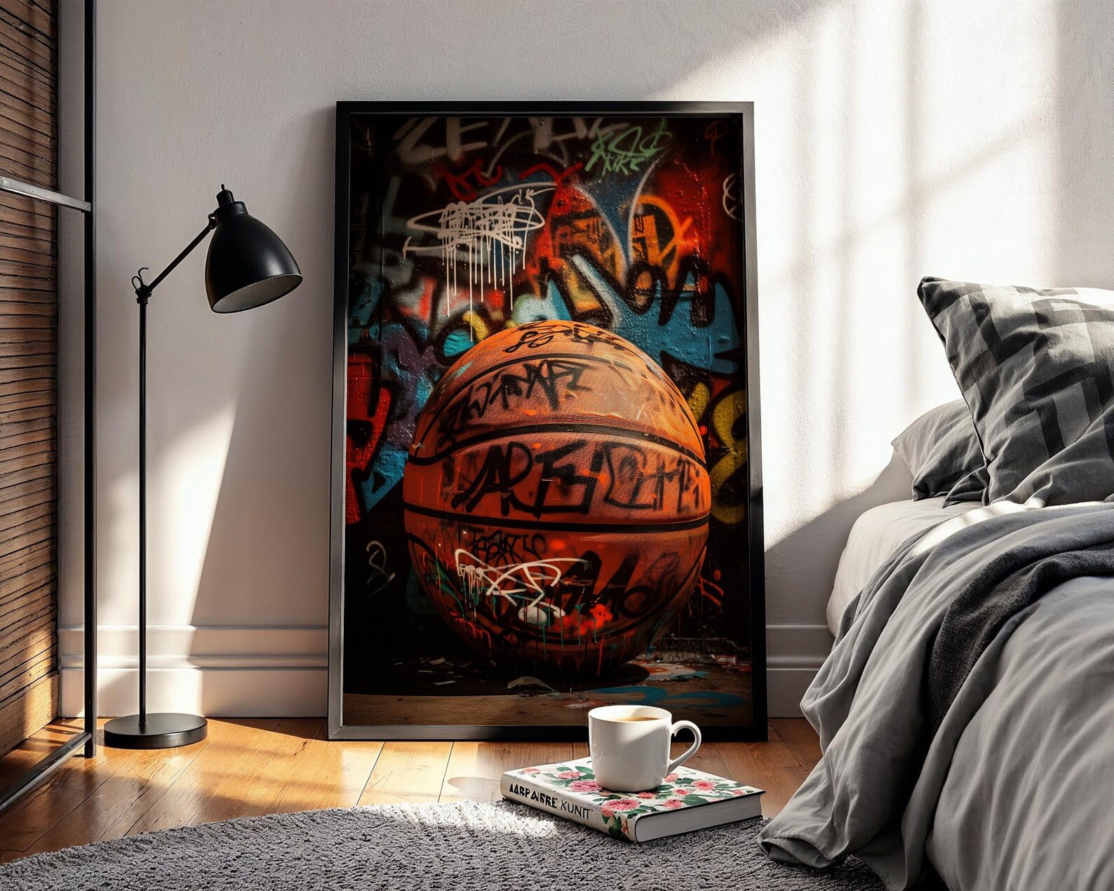 Basketball Graffiti Wall Art, Digital Download, Basketball Art Print ...