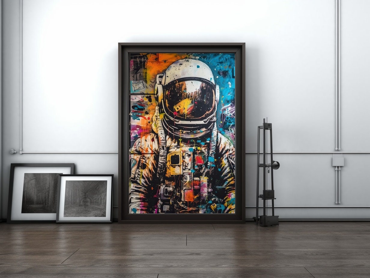Astronaut Graffiti Wall Art Digital Download Astronaut - Etsy