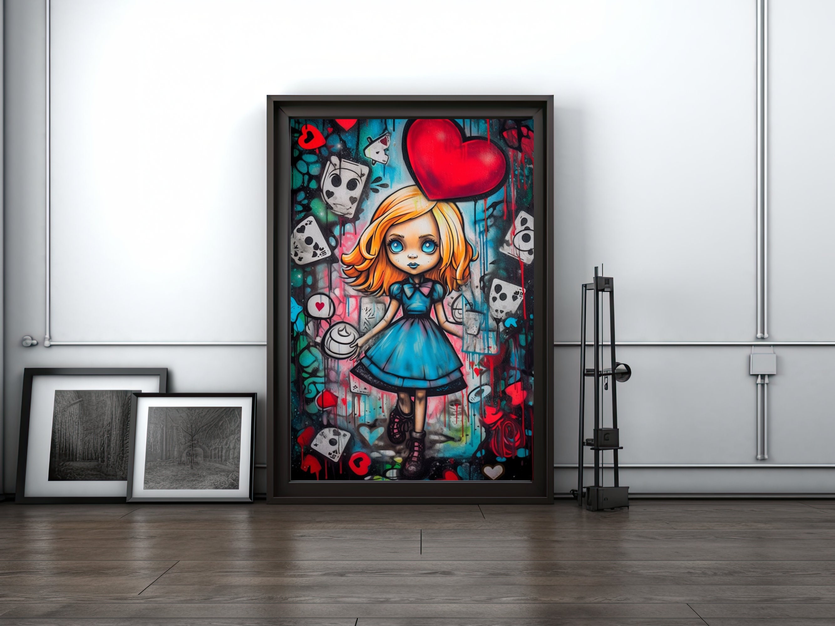 Alice in Wonderland Graffiti Wall Art Printable Digital - Etsy