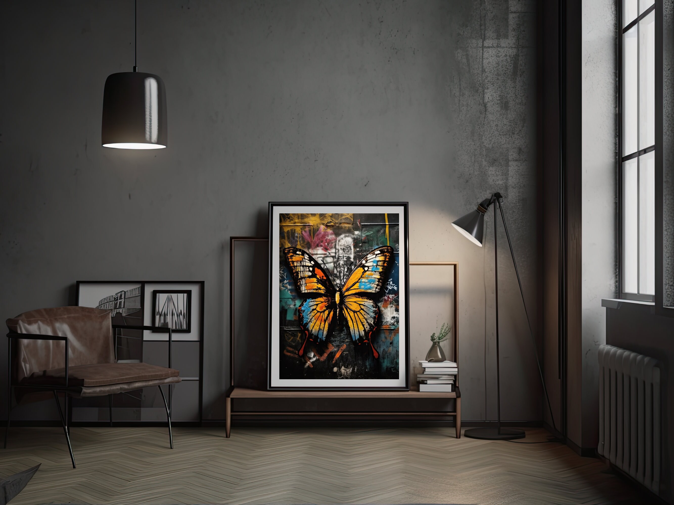 Butterfly Graffiti Wall Art Butterfly Art Graffiti Print - Etsy