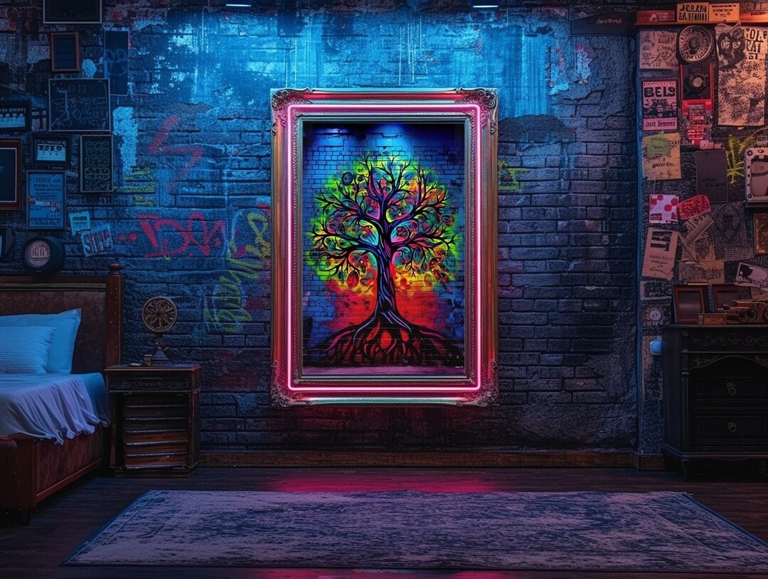 Tree of Life Graffiti Wall Art, Digital Download, Spiritual Poster ...