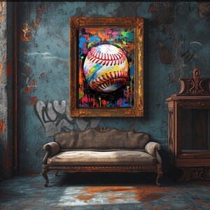 Baseball Graffiti Wall Art, Digital Graffiti Print, Baseball Art Print ...