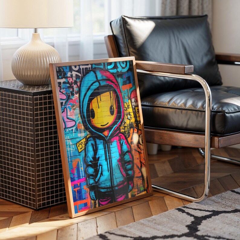 Hacker Girl Graffiti Wall Art, Digital Print, Colorful Coder Girl Wall ...