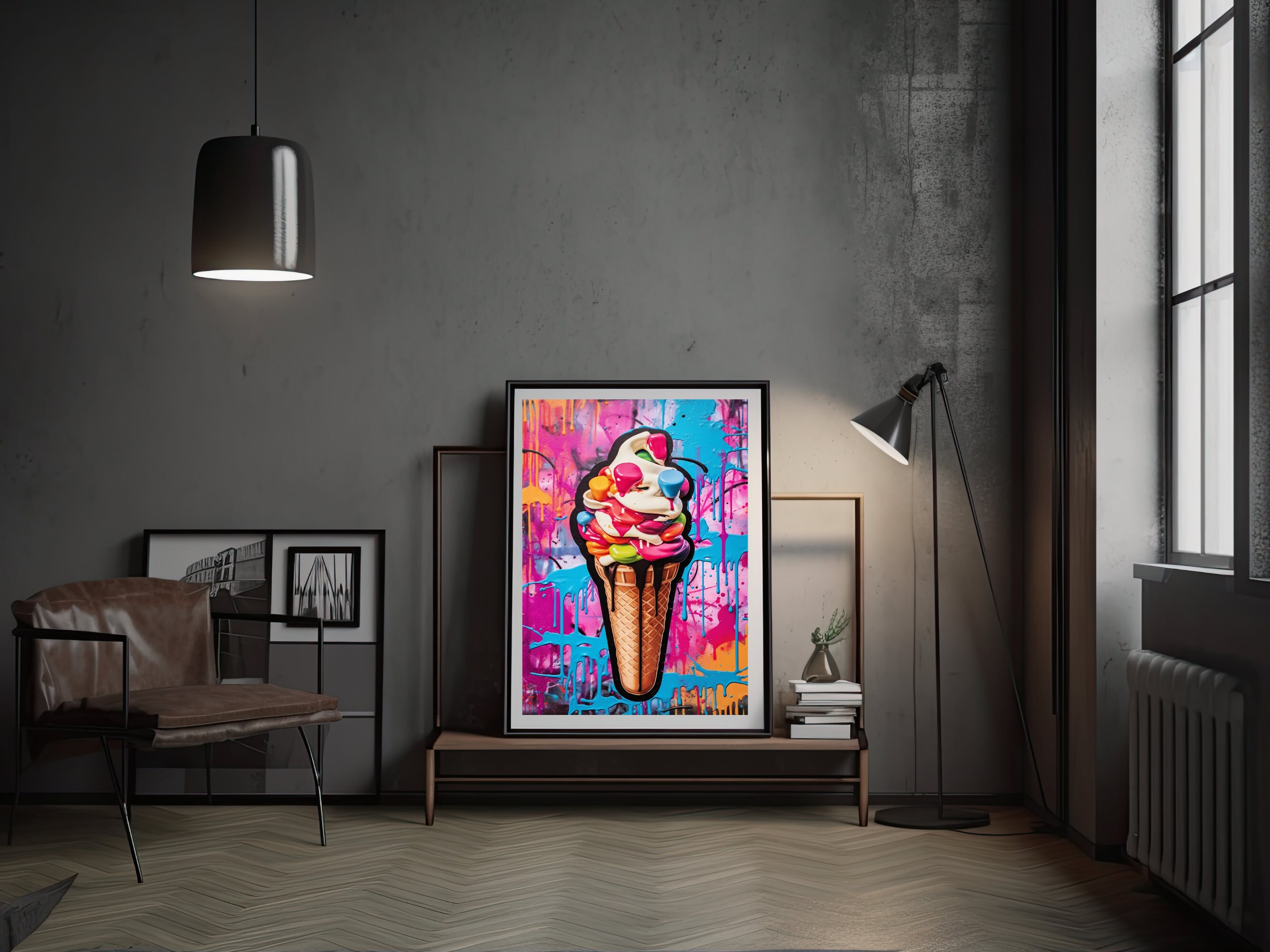 Ice Cream Graffiti Wall Art Digital Download (Instant Download) - Etsy