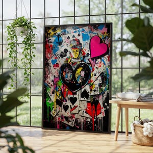 Playing Cards Graffiti Wall Art, Digital Download Print, Colorful ...