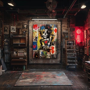 Poker Playing Cards Graffiti Wall Art, Digital Download, Deck of Cards ...