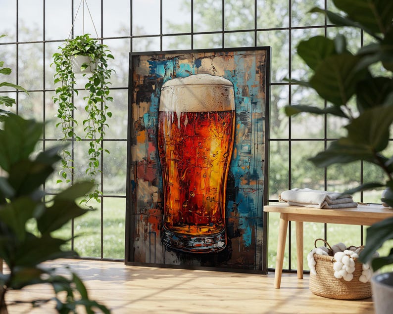 Beer Graffiti Wall Art, Digital Printable Drink Illustration, Fun ...
