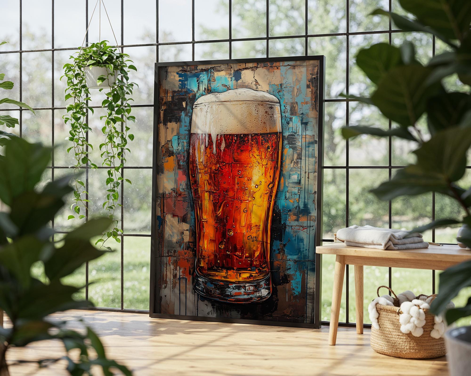 Beer Graffiti Wall Art, Digital Printable Drink Illustration, Fun ...