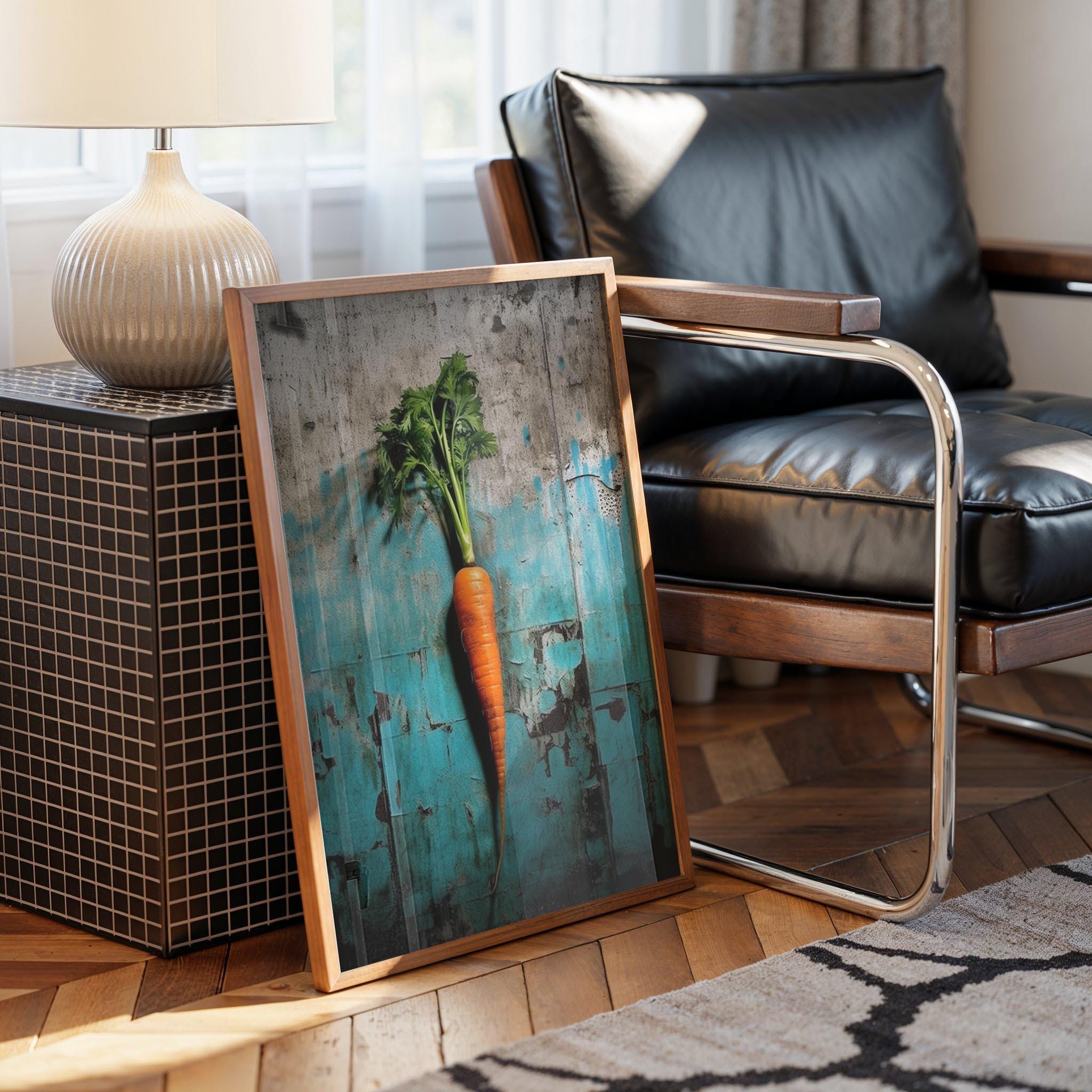 Carrot Graffiti Wall Art, Printable Digital, Colorful Vegetable Wall ...