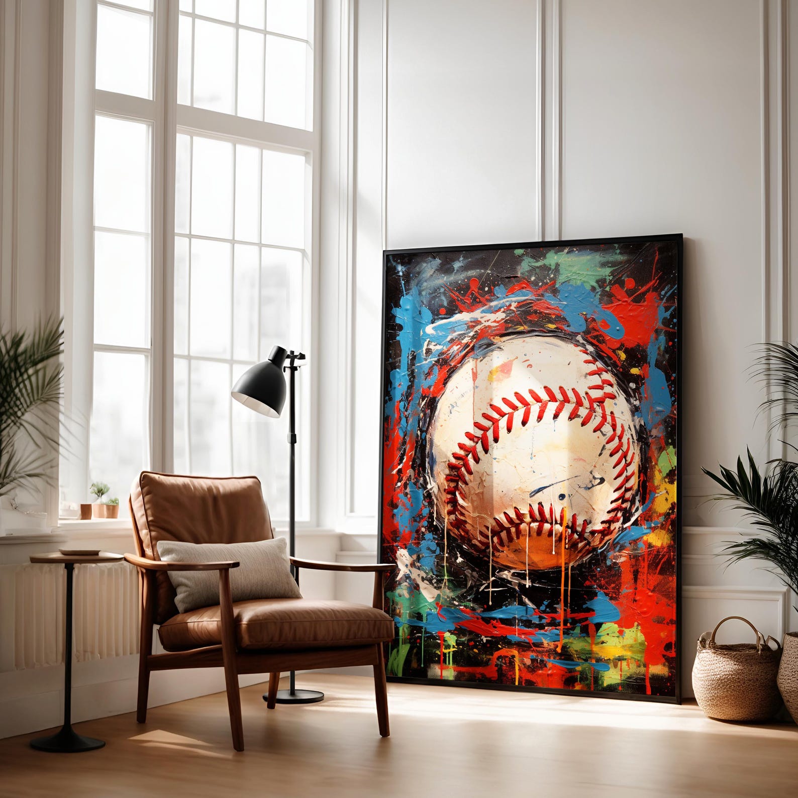 Baseball Graffiti Wall Decor, Street Pop Art Print, Urban Sports ...