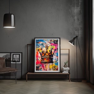 Crown Graffiti Wall Art, Digital Download, Abstract Royal Crown ...