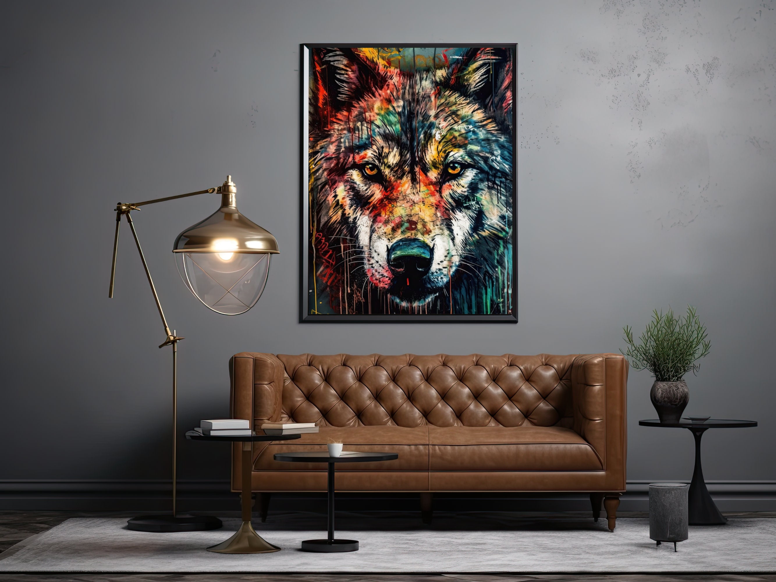 Wolf Graffiti Wall Art Digital Download Print Modern Street - Etsy