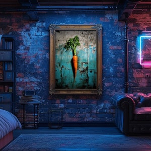 Carrot Graffiti Wall Art, Printable Digital, Colorful Vegetable Wall ...