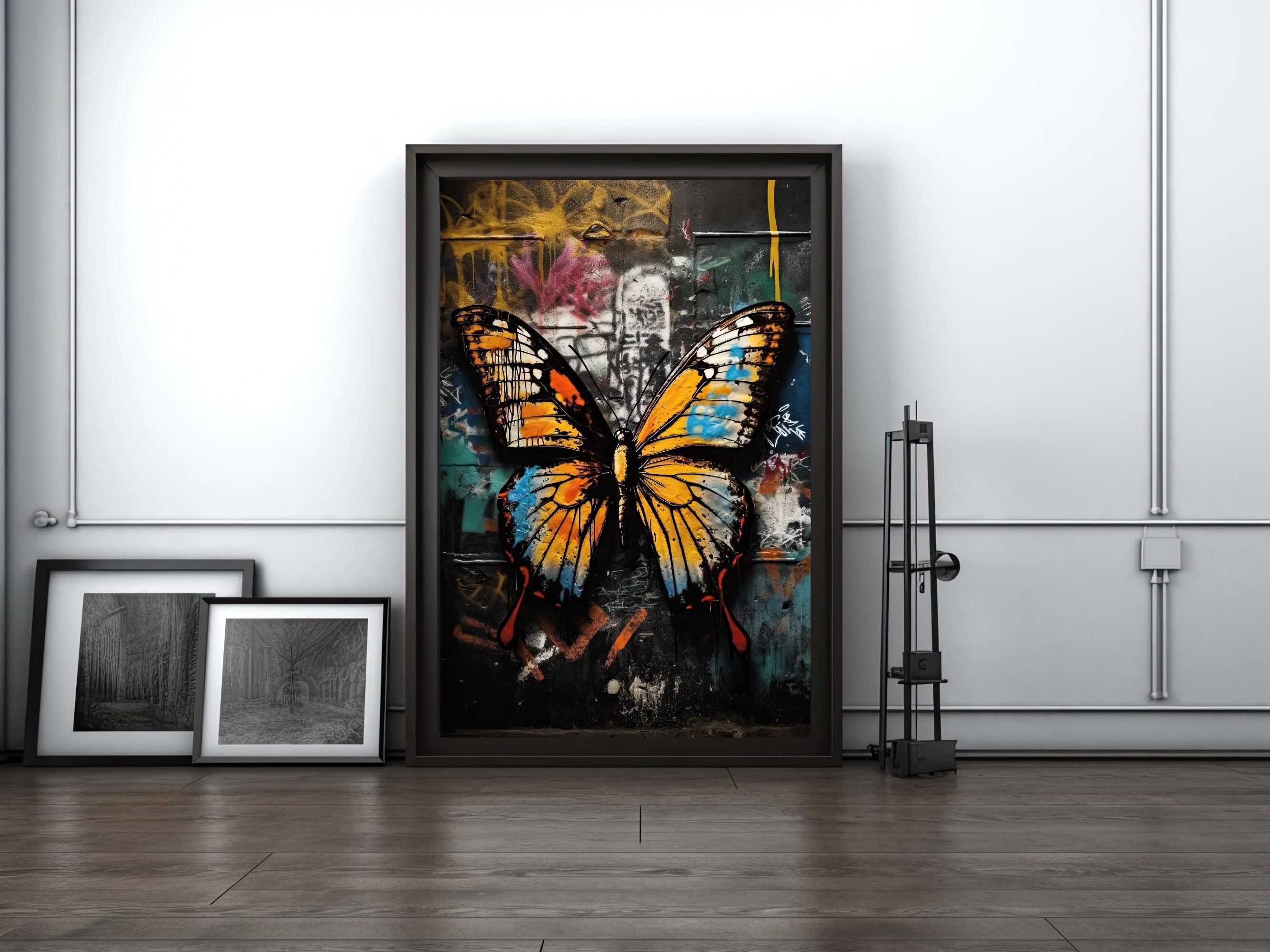 Butterfly Graffiti Wall Art Butterfly Art Graffiti Print - Etsy