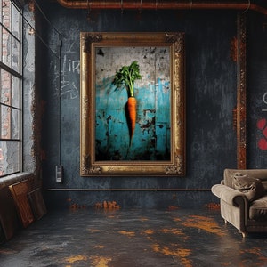 Carrot Graffiti Wall Art, Printable Digital, Colorful Vegetable Wall ...