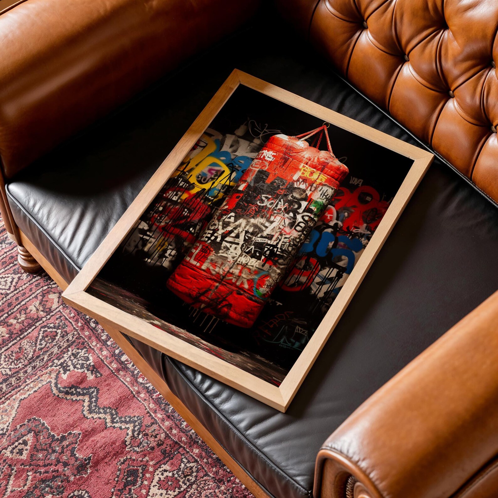 Urban Boxing Bag Graffiti Masterpiece, Printable Street Art, Bold ...