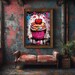 Colorful Cupcake Graffiti Wall Art, Digital Print, Modern, Urban ...