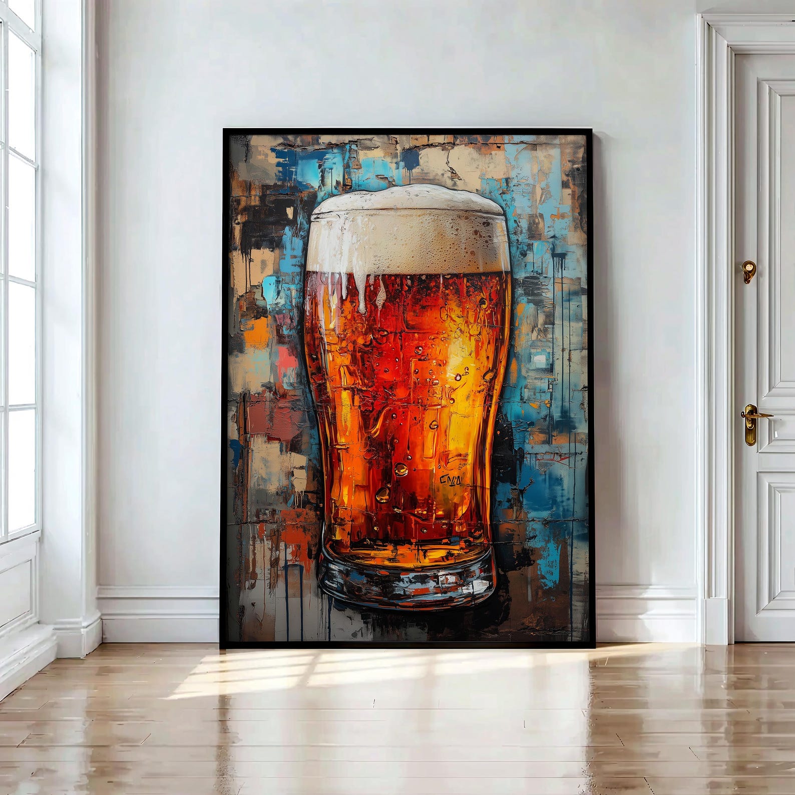 Beer Graffiti Wall Art, Digital Printable Drink Illustration, Fun ...