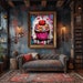 Colorful Cupcake Graffiti Wall Art, Digital Print, Modern, Urban ...