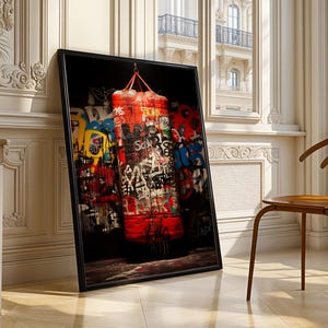Urban Boxing Bag Graffiti Masterpiece, Printable Street Art, Bold ...