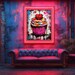 Colorful Cupcake Graffiti Wall Art, Digital Print, Modern, Urban ...