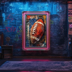 Graffiti Football Art - Urban Street Style, Bold American Sports ...