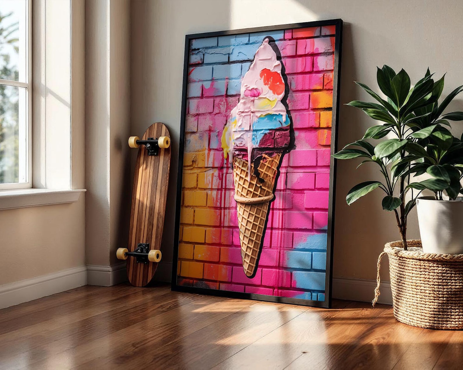 Vanilla Ice Cream Graffiti Wall Art, Digital Download Print, Modern ...