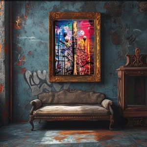 Baseball Bat Graffiti Wall Art, Printable Digital, Colorful Baseball ...