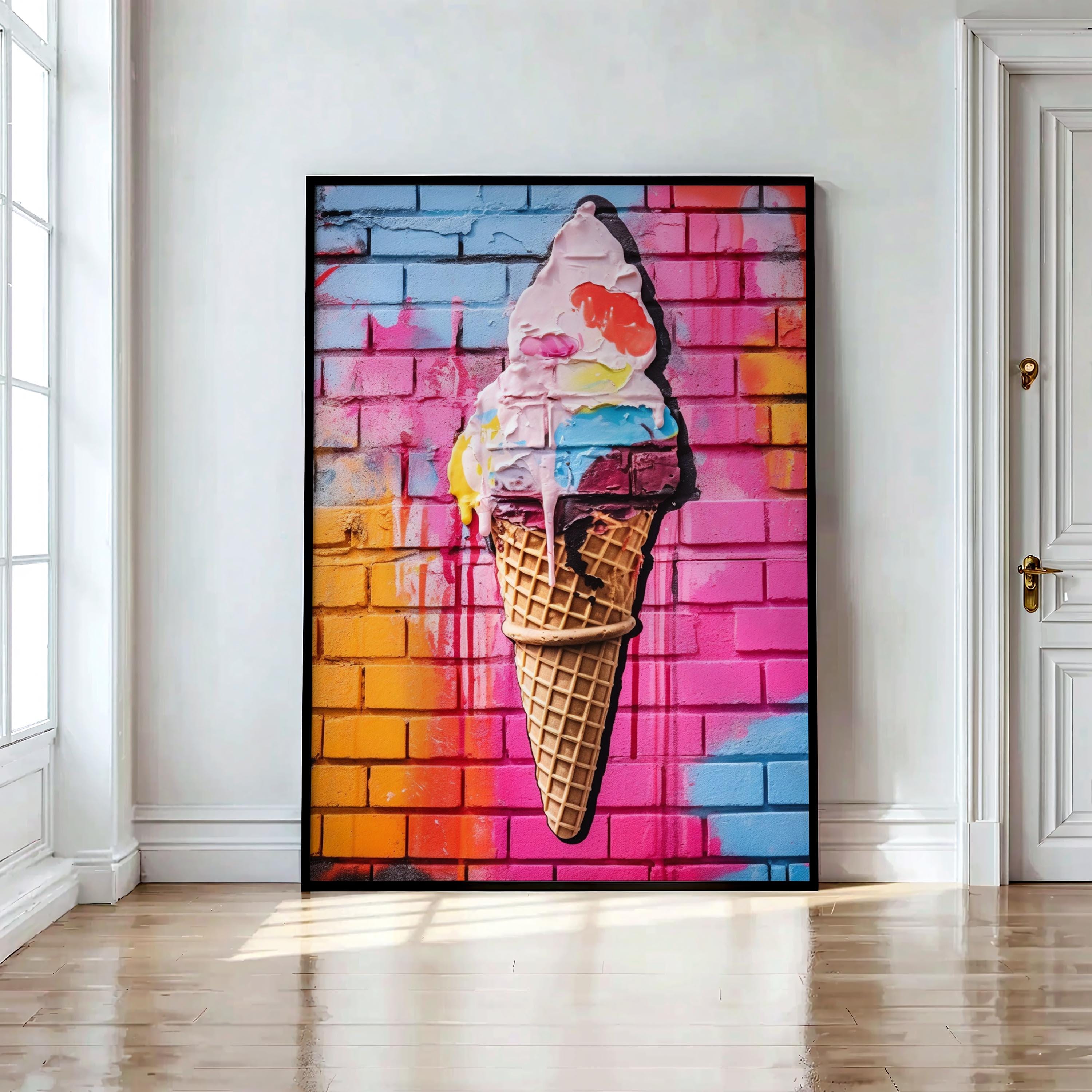 Vanilla Ice Cream Graffiti Wall Art, Digital Download Print, Modern ...
