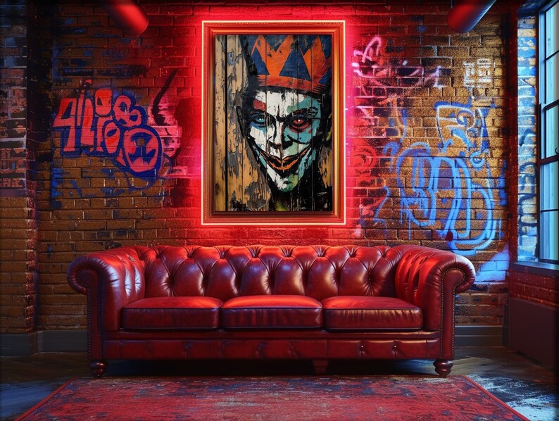 Joker Graffiti Wall Art, Digital Download Print, Modern Street Art ...