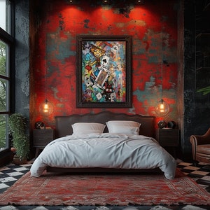 Casino Poker Graffiti Wall Art, Digital Download, Playing Cards Wall ...