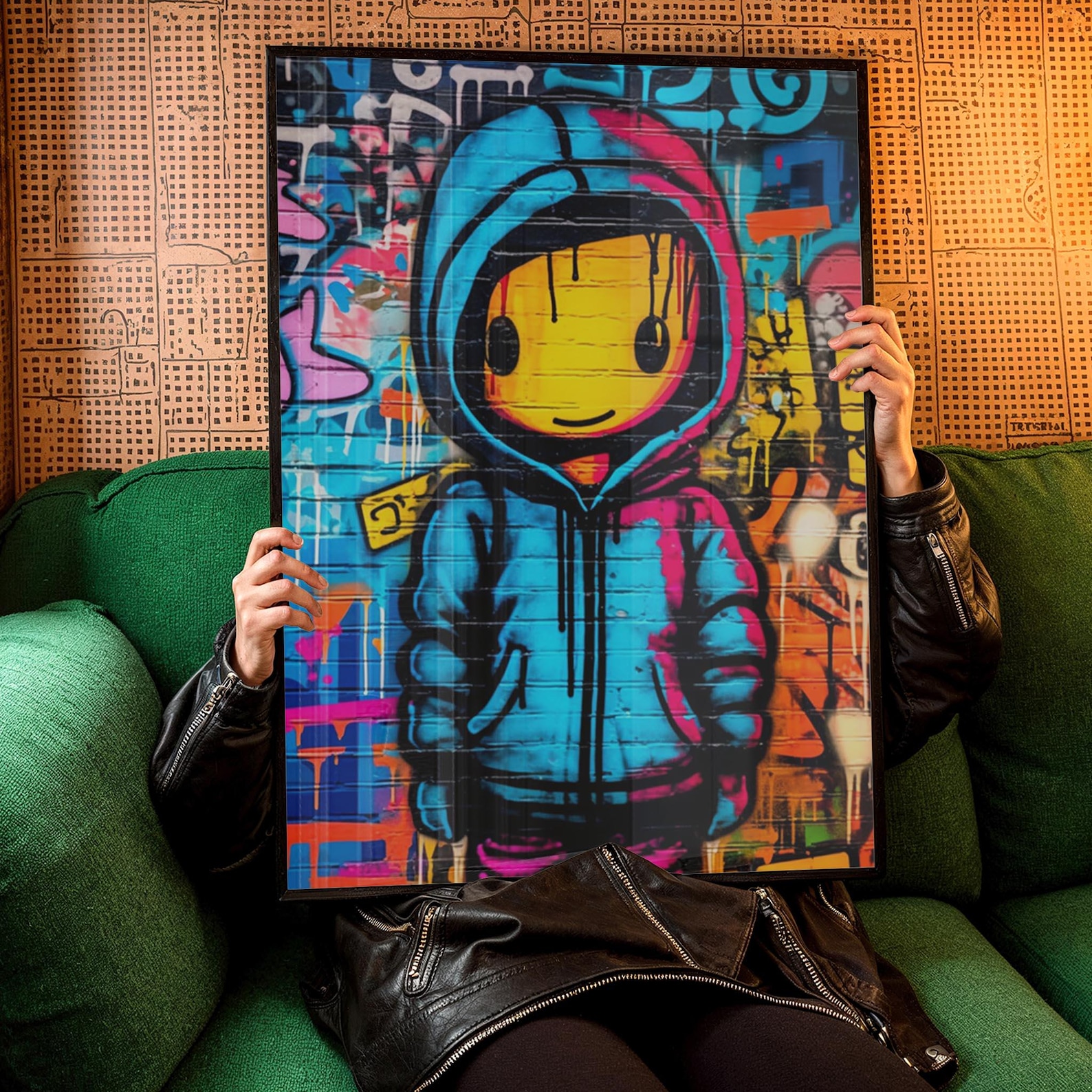 Hacker Girl Graffiti Wall Art, Digital Print, Colorful Coder Girl Wall ...