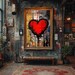 Romantic Heart Street Art Wall Decor, Expressive Colorful Graffiti ...