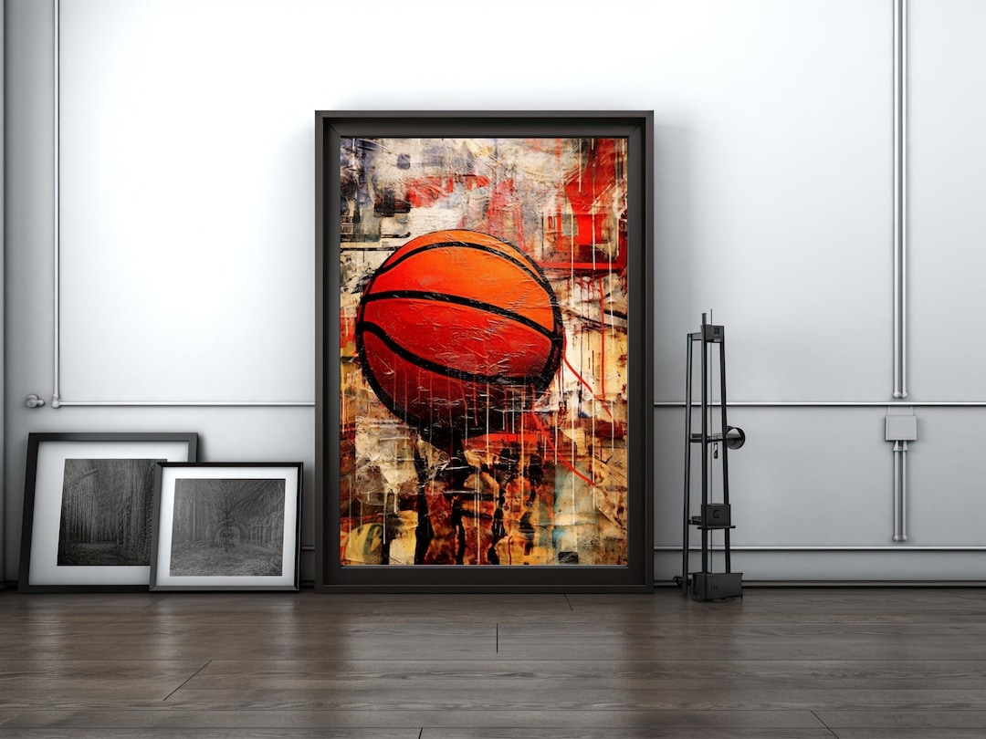 Basketball Graffiti Wall Art, Basketball Graffiti Print, Modern, Urban ...
