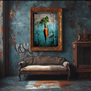 Carrot Graffiti Wall Art, Printable Digital, Colorful Vegetable Wall ...