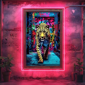 Leopard Graffiti Wall Art, Leopard Poster Painting, Graffiti Print ...