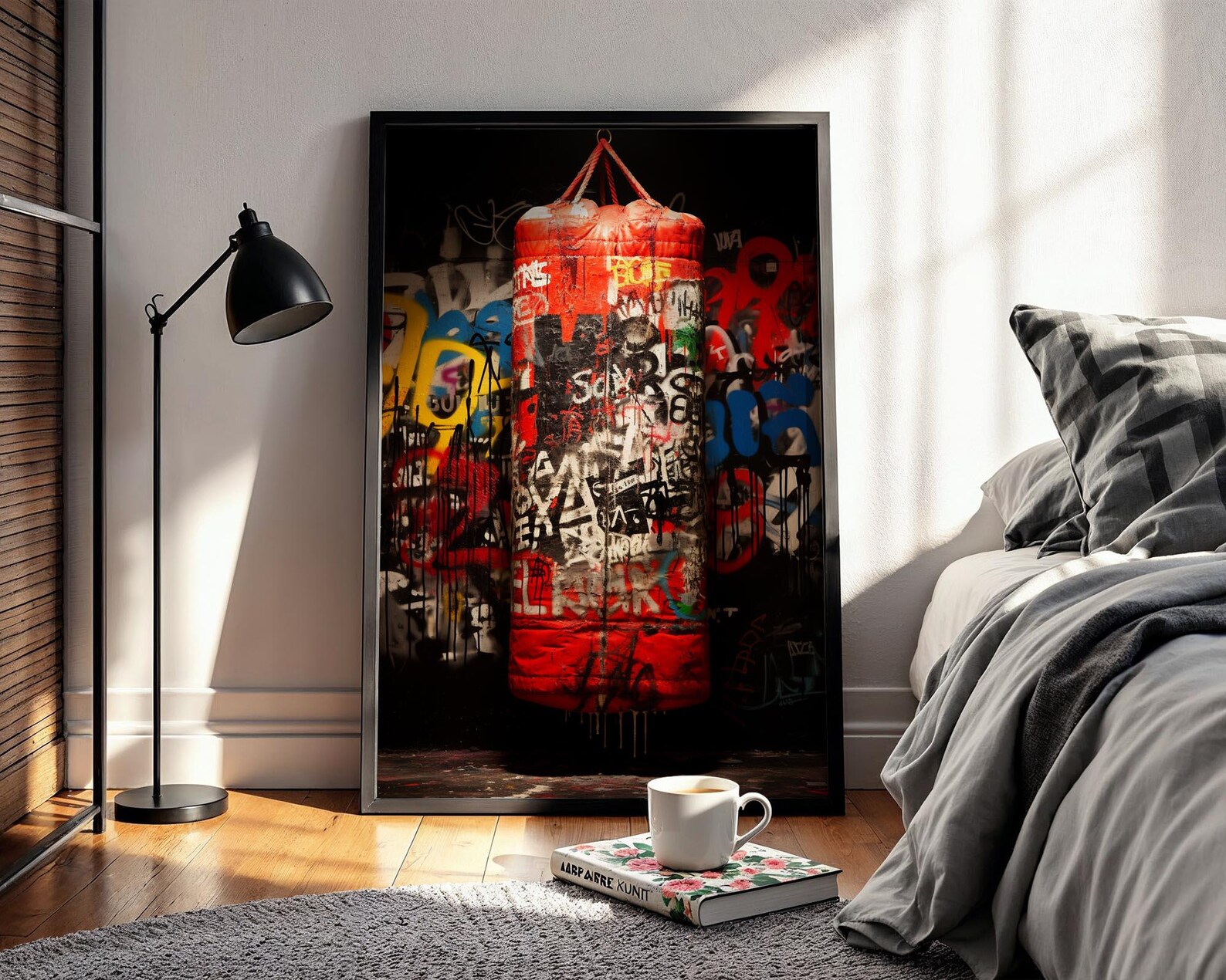 Urban Boxing Bag Graffiti Masterpiece, Printable Street Art, Bold ...