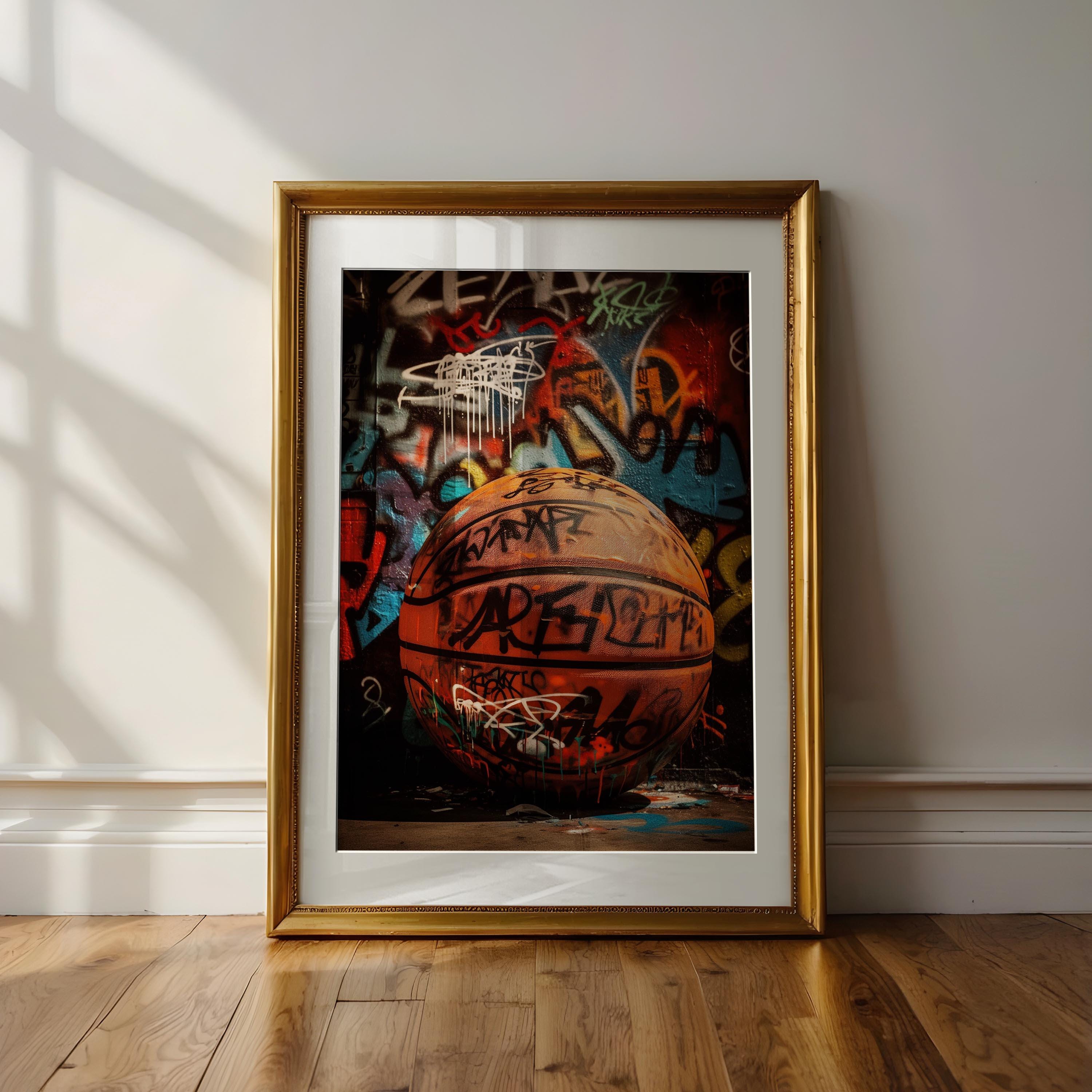 Basketball Graffiti Wall Art, Digital Download, Basketball Art Print ...