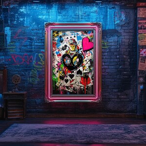 Playing Cards Graffiti Wall Art, Digital Download Print, Colorful ...