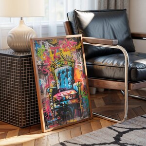 King Throne Graffiti Wall Art, Digital Print, Throne Chair Poster ...