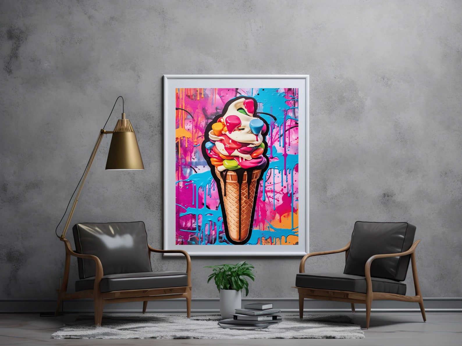 Ice Cream Graffiti Wall Art Digital Download (Instant Download) - Etsy