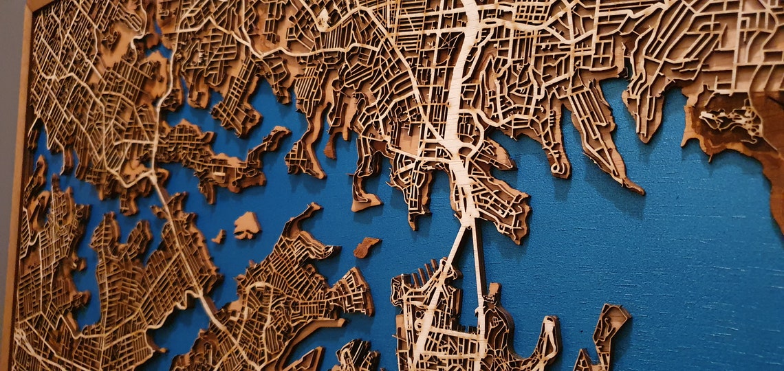 Customisable Multi-layered Wooden Map A4, A3, A2 Size. custom Sizes ...