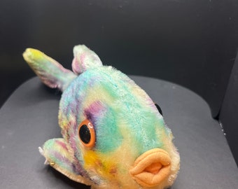 Vintage Steiff Fish FLOSSY Red Mohair 1950s Antique Toy Original Steiff ...