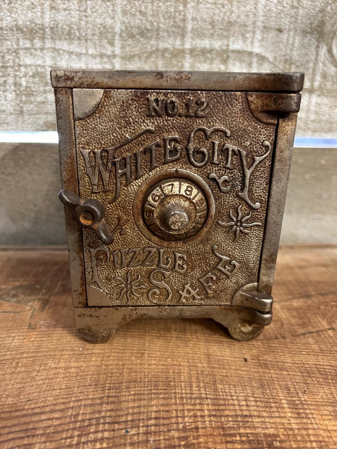 Antique Cast Iron Puzzle Bank White City No. 12 - Etsy
